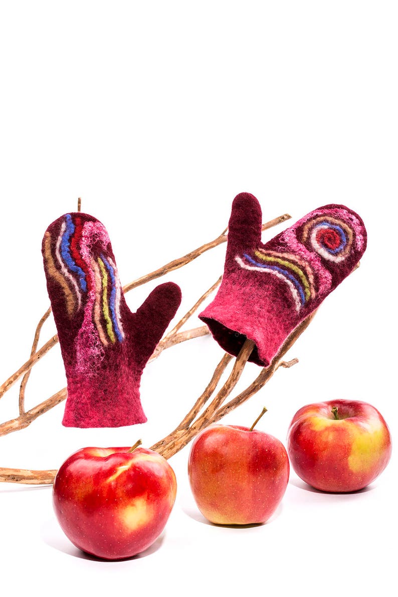 Mittens Children's Wool mittens handmade mitts of felted | Etsy