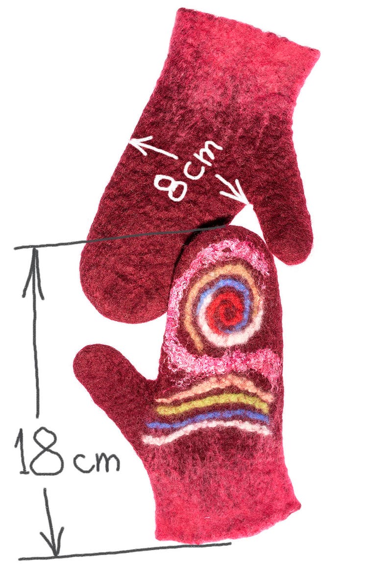 Mittens Children's Wool mittens handmade mitts of felted | Etsy