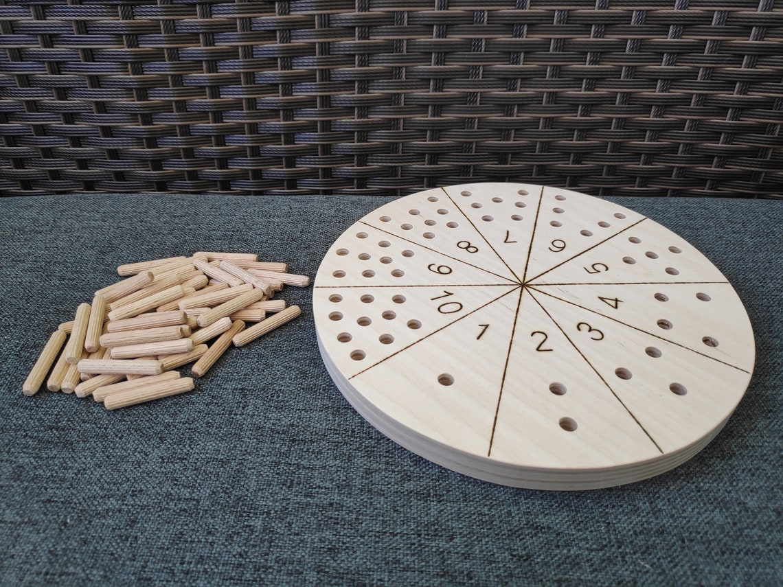 Number Counting Board Montessori Counting Board Ten Board | Etsy