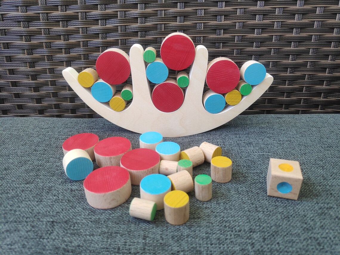 Wooden Balance Toy Montessori Toys Stacking Toy Balancing - Etsy