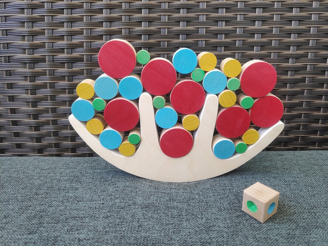 Wooden Balance Toy, Montessori Toys, Stacking Toy, Balancing Toy for ...