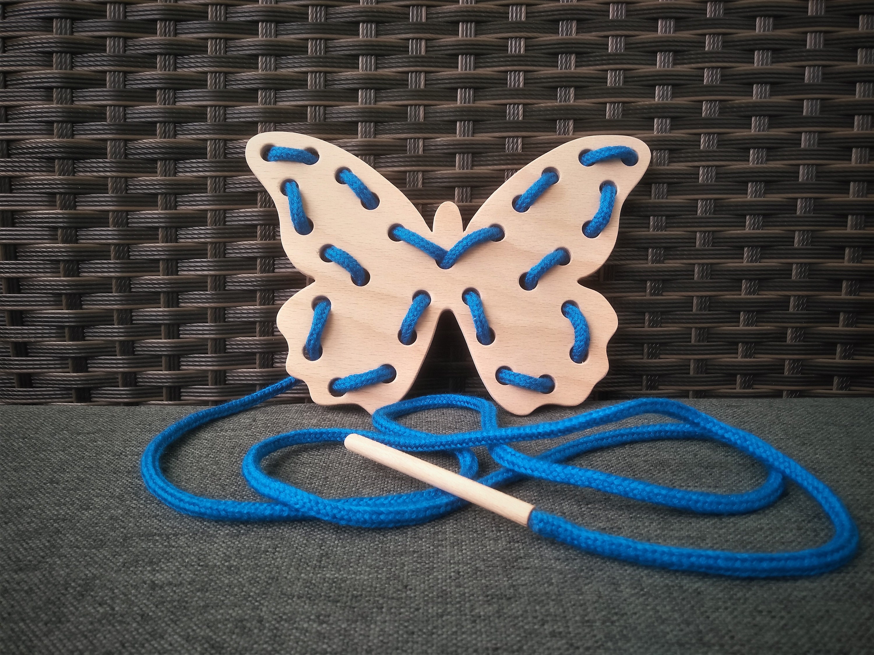 Wooden lacing toy Lacing toy Lacing wood Lacing buttefly | Etsy