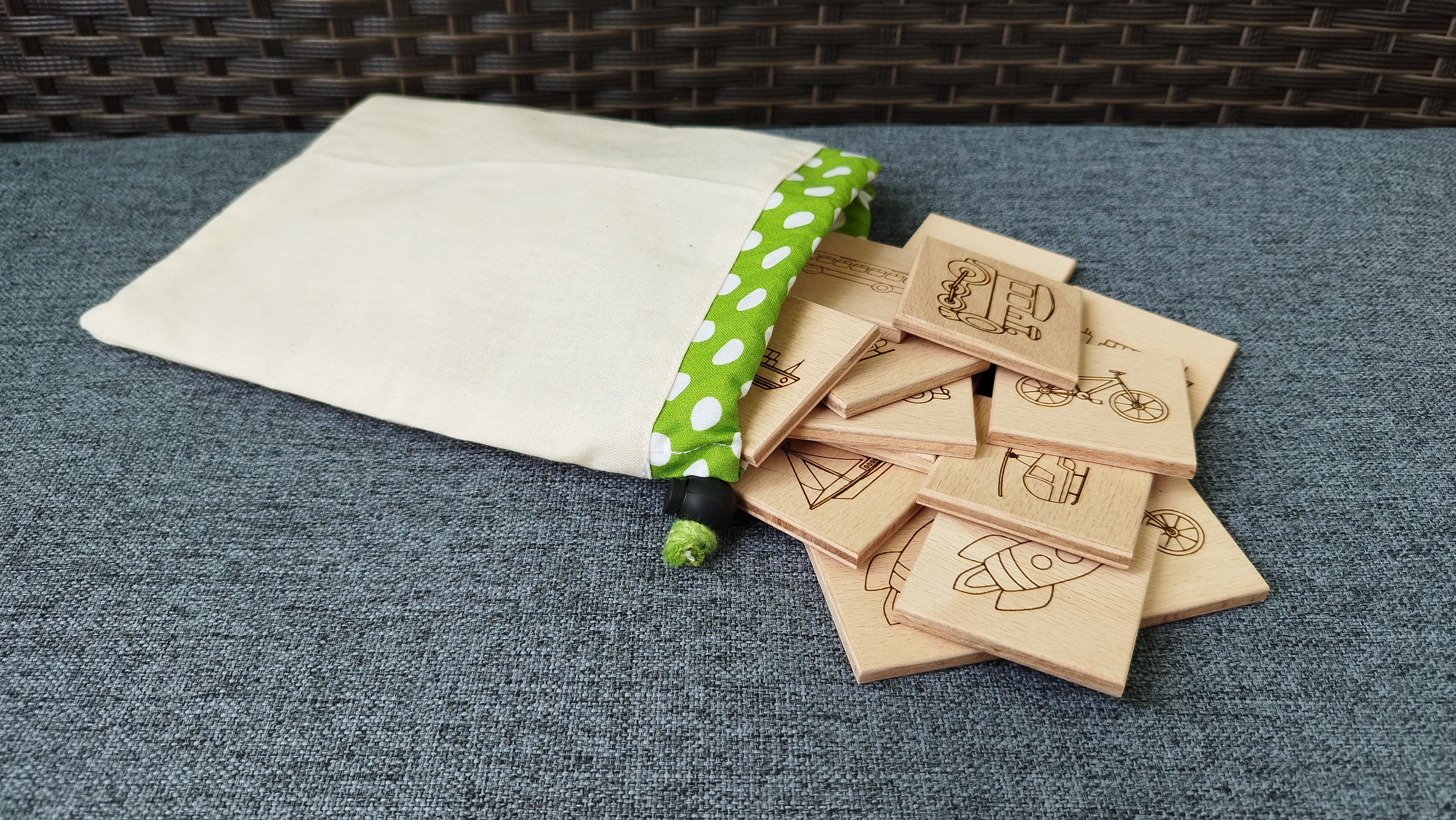 Wooden Matching Game, Memory Game, Memory 24 Pieces, Matching Cards ...