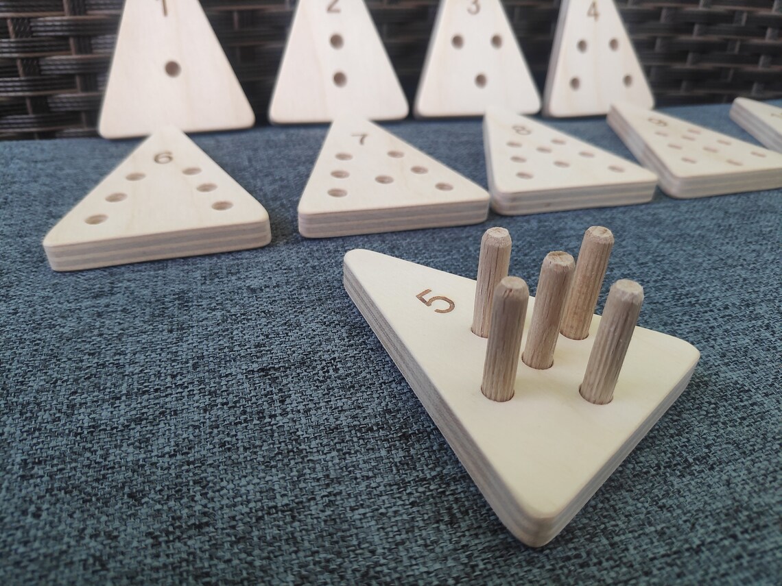 1-10 Number Boards Montessori Counting Toy Sorting Toy Math | Etsy