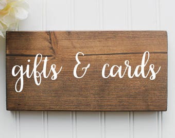 Wedding cards sign | Etsy