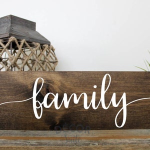 Family Painted Wood Sign| Rustic Wood Sign| Farmhouse Decor| Living ...
