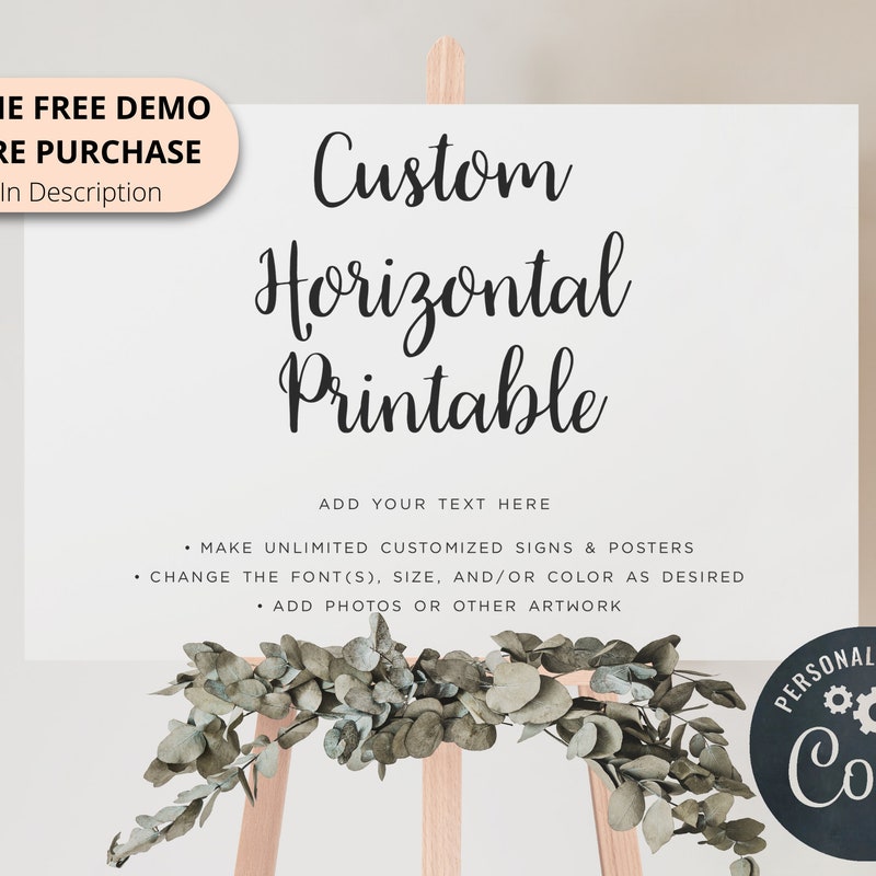 Custom Poster Sign - Etsy