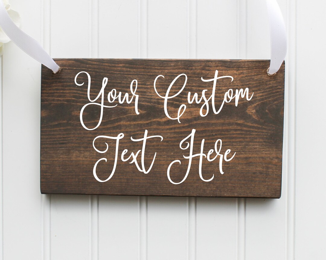 Custom Wooden Sign 5| Custom Ring Bearer Sign| Flower Girl| Rustic ...