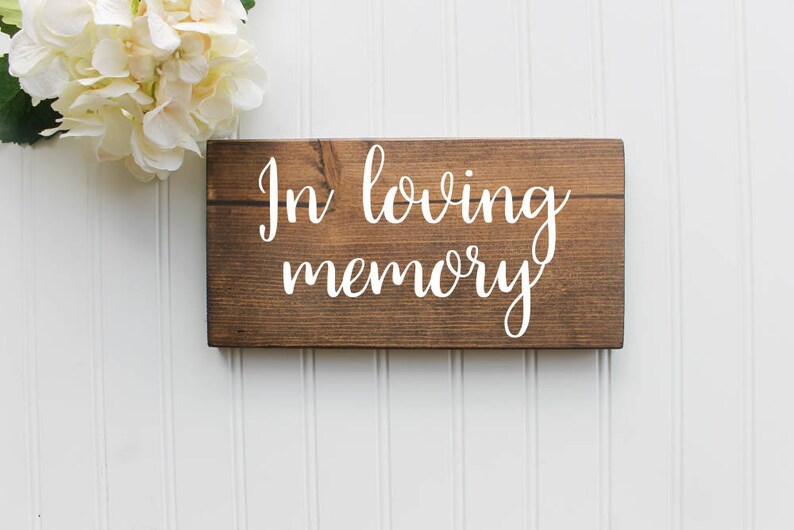 In Loving Memory Sign in Memory Wedding Wooden Sign Wood | Etsy