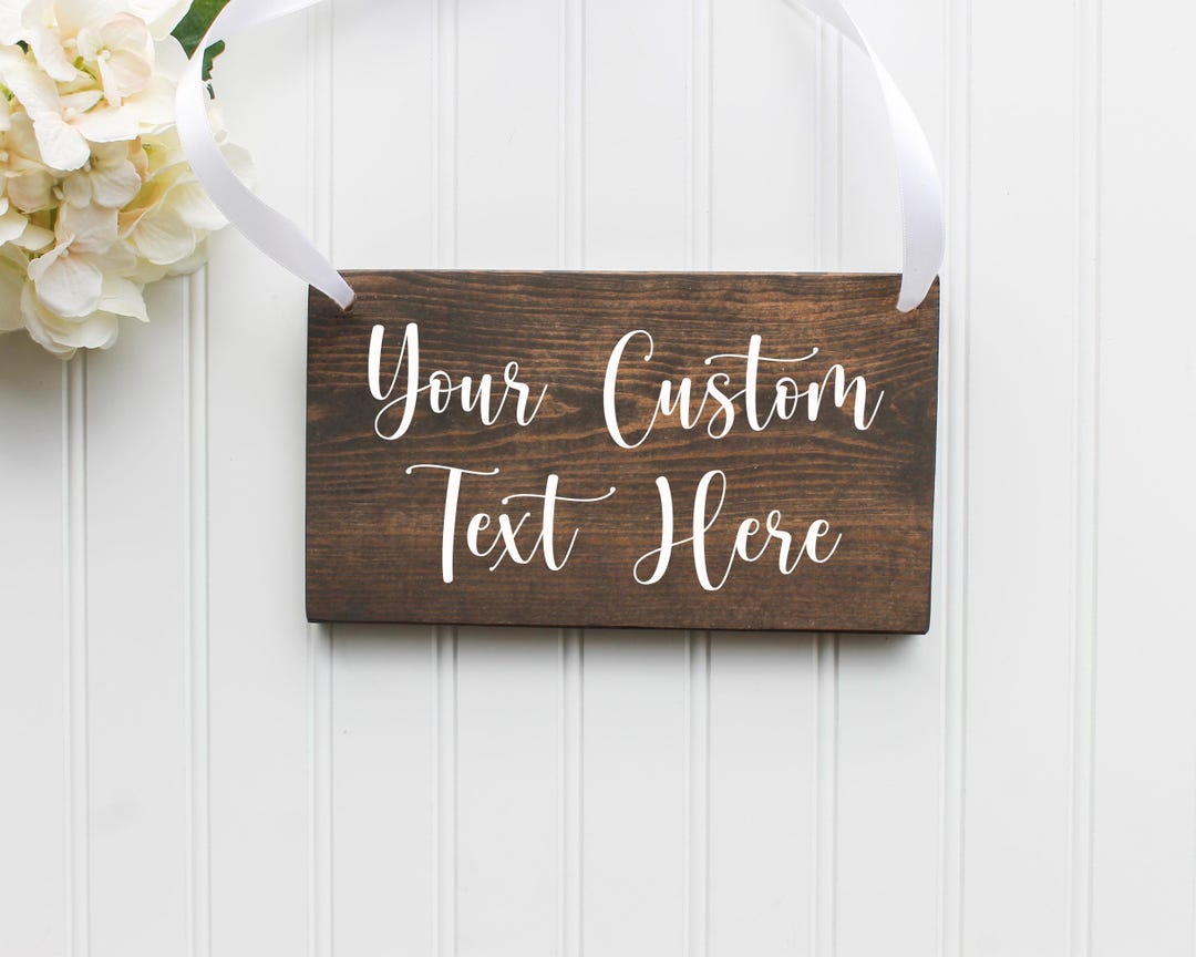 Custom Rustic Wedding Sign: Ring Bearer, Flower Girl, Here Comes the ...