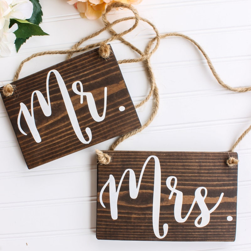 Mr Mrs Chair Signs - Etsy
