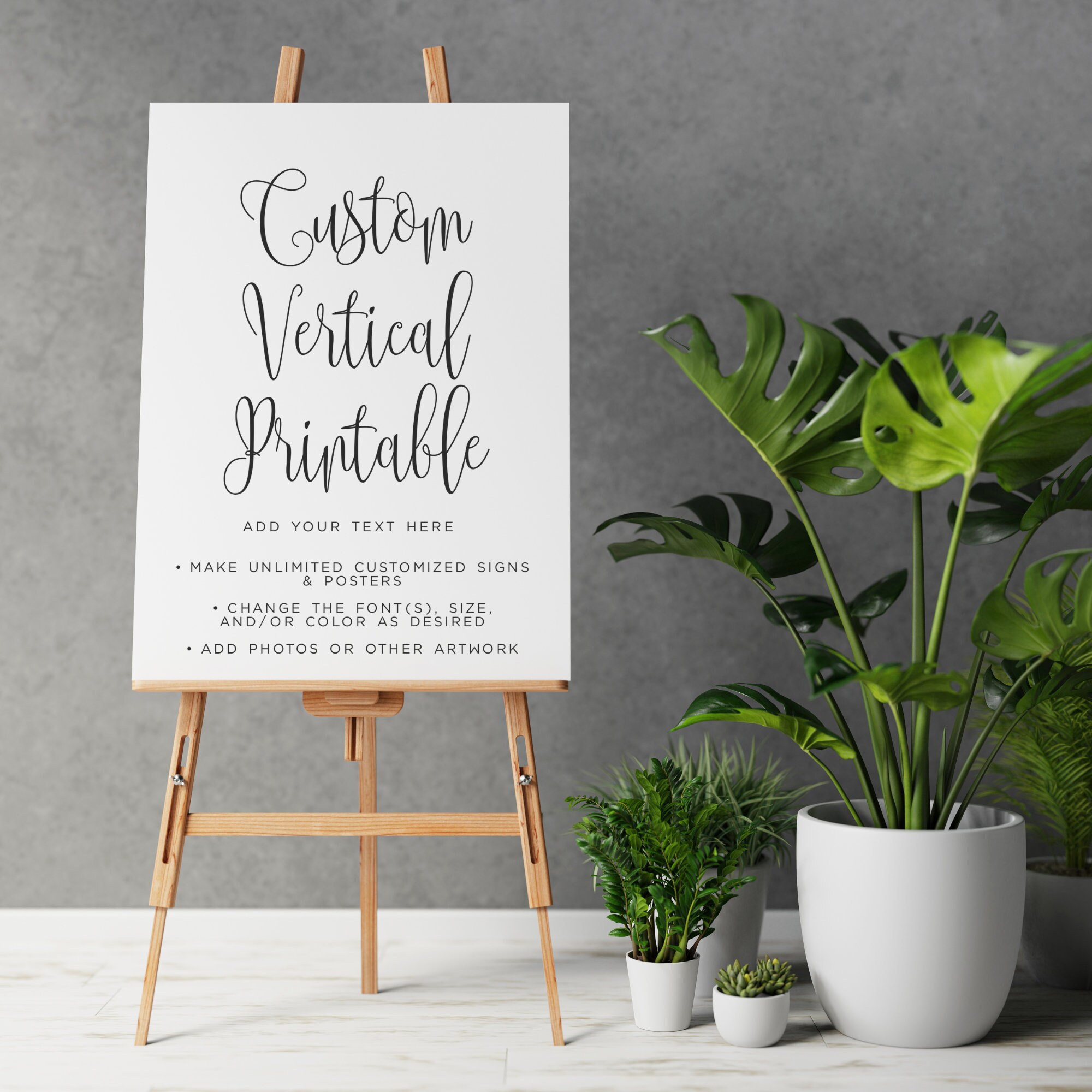 Custom Printable Sign Vertical Poster 6 Sizes: 5x7 8x10 - Etsy