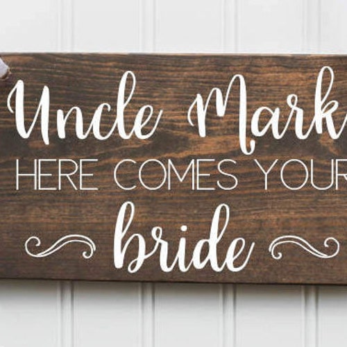 Here Comes the Bride Printable Wedding Ceremony Sign Flower - Etsy