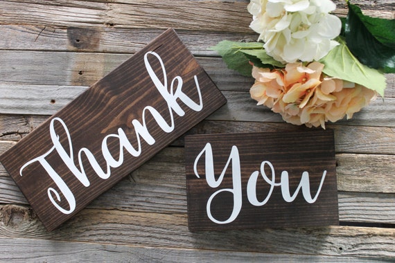 Thank You Wooden Sign Rustic Wedding Decor Wooden Wedding | Etsy