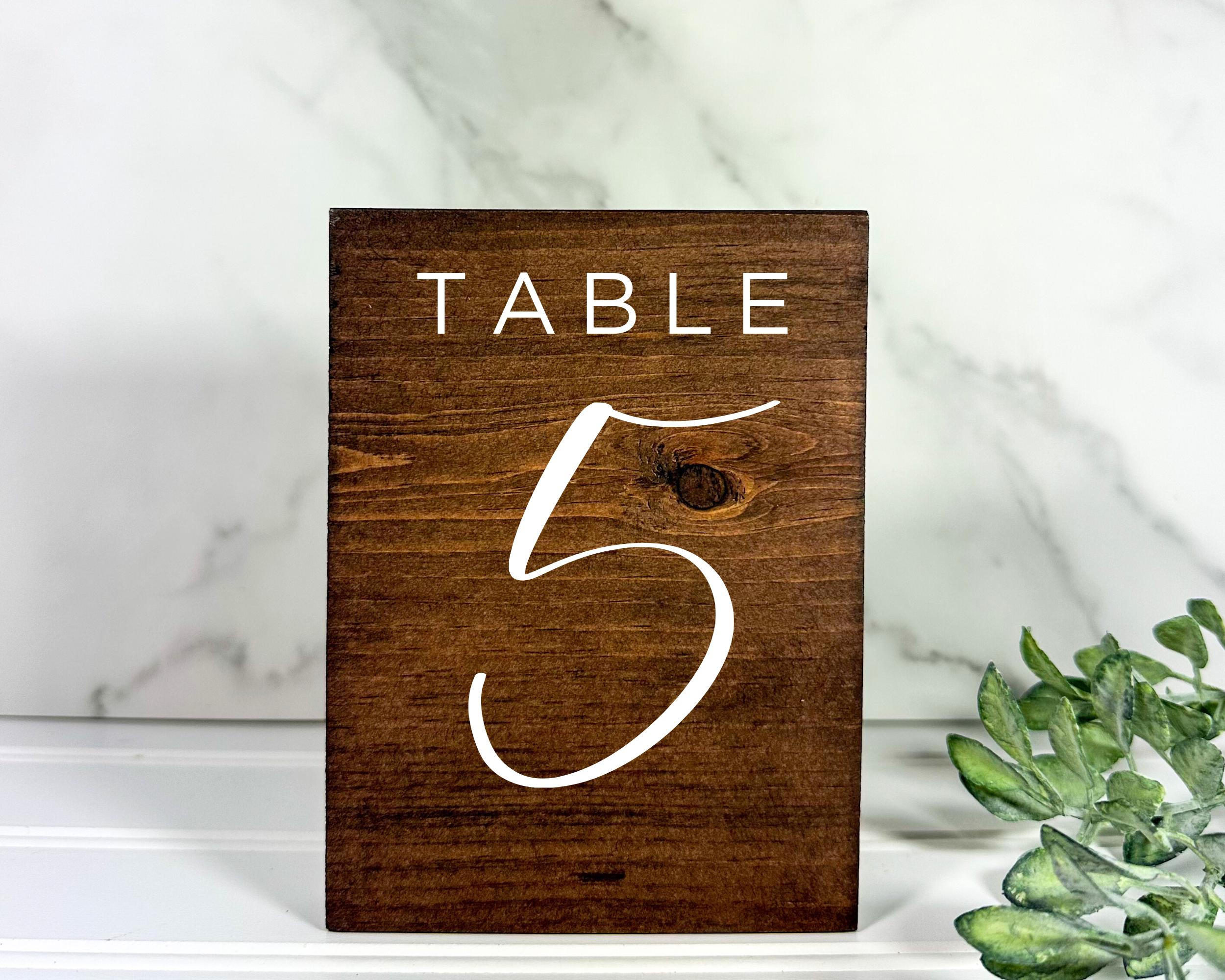 Rustic Wooden Table Numbers: Freestanding Wedding Decor - Etsy