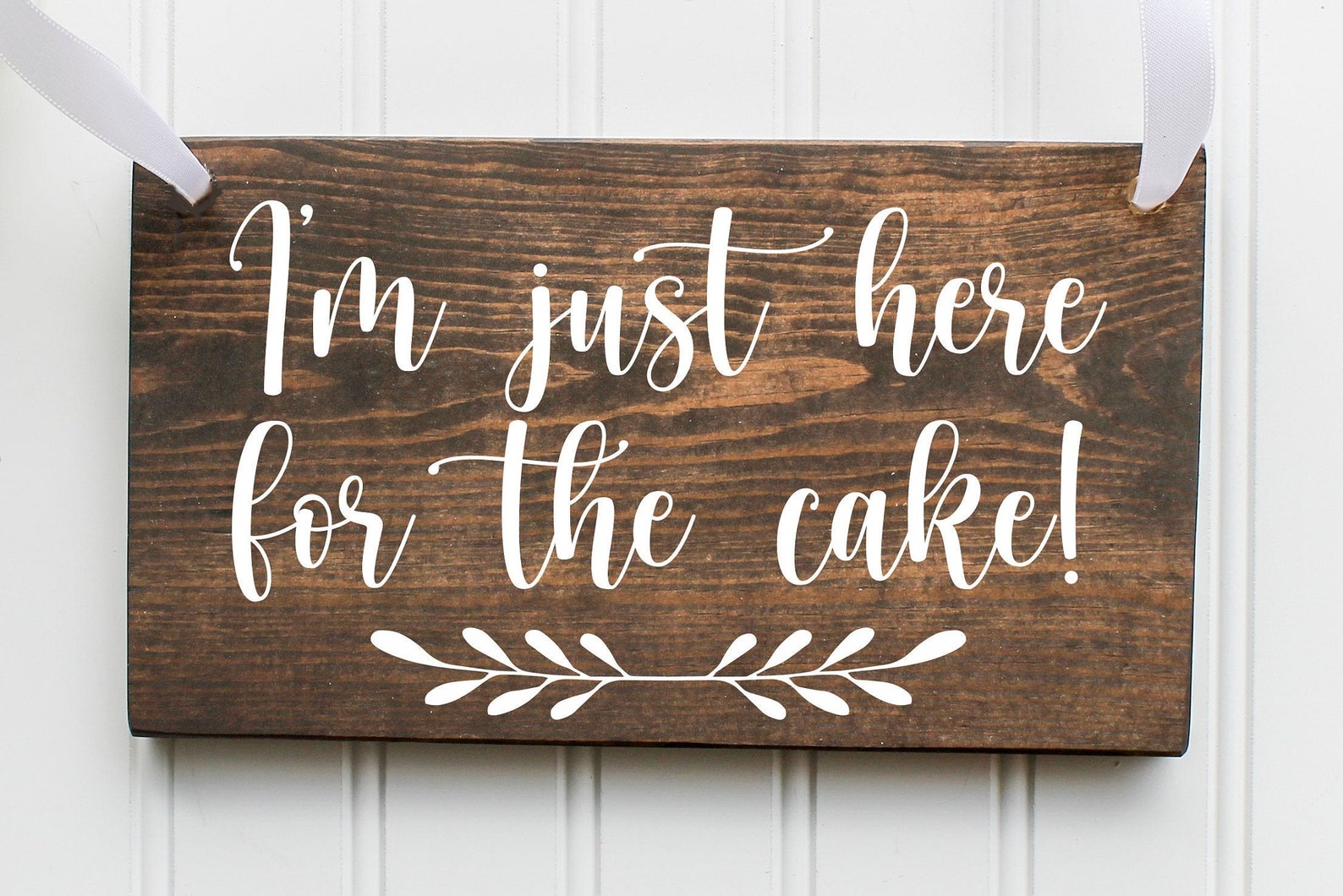I'm Just Here for the Cake Wooden Sign Ring Bearer Sign - Etsy