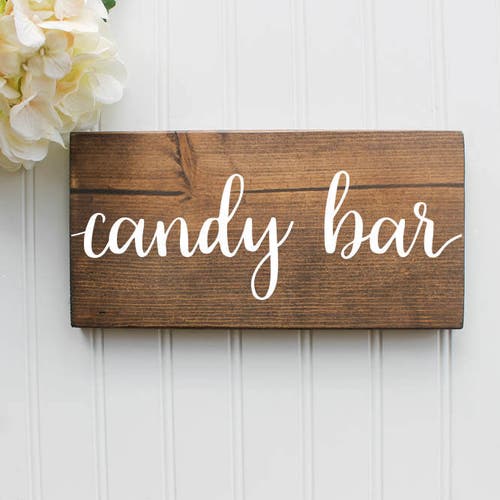 Candy Bar Sign Wedding Sign Wood Wedding Sign Rustic - Etsy
