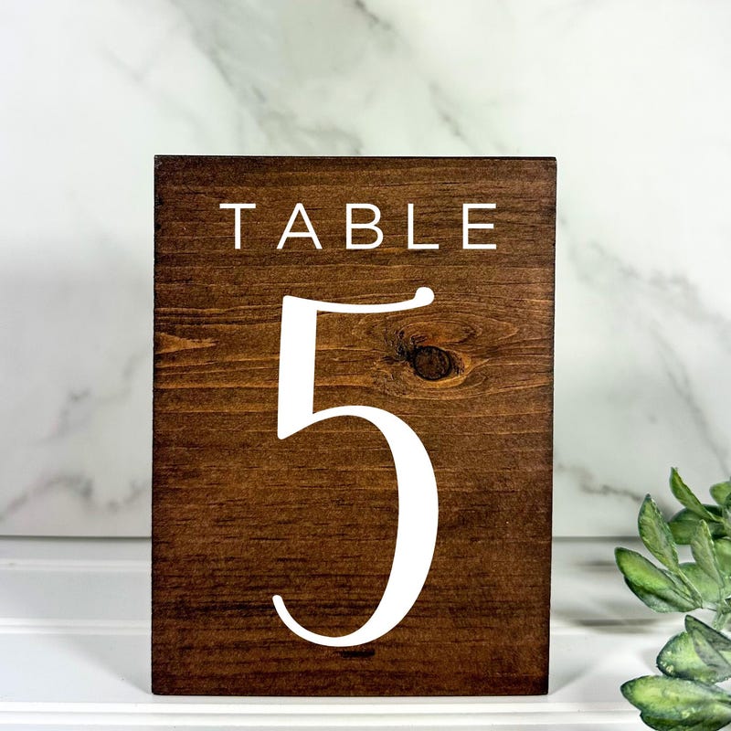 Wood Table Numbers - Etsy