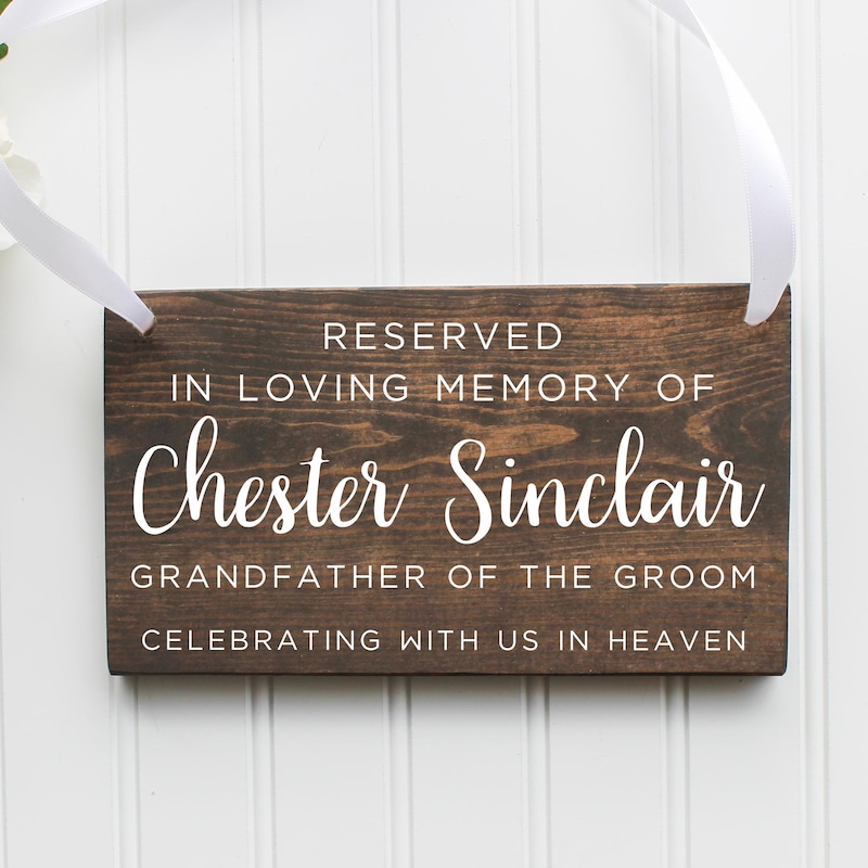 In Loving Memory Wedding Sign - Etsy