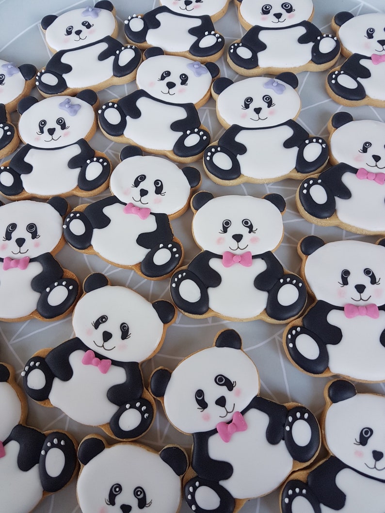 10 Pandas / Panda bears / Sweet bears / Panda cookies / Panda | Etsy