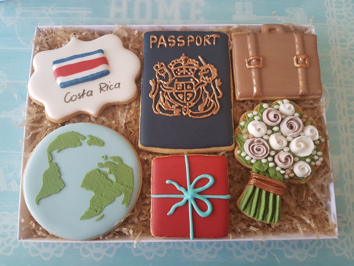 Travel Themed Cookies / Bespoke Gift Box / Bespoke Cookies / - Etsy UK