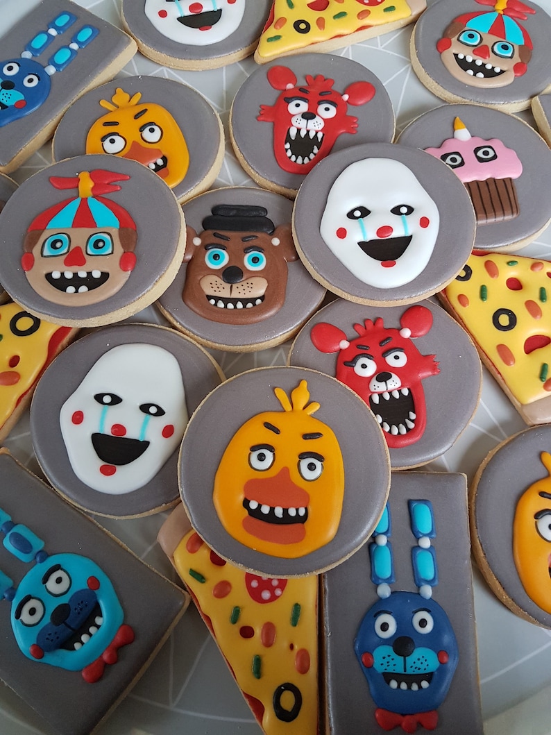 Five Nights at Freddy's Themed Cookies / 10 Iced Cookies / 10 ...