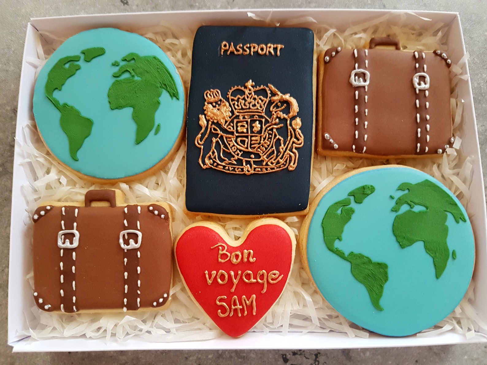 Travel Themed Cookies / Bespoke Gift Box / Bespoke Cookies / - Etsy UK