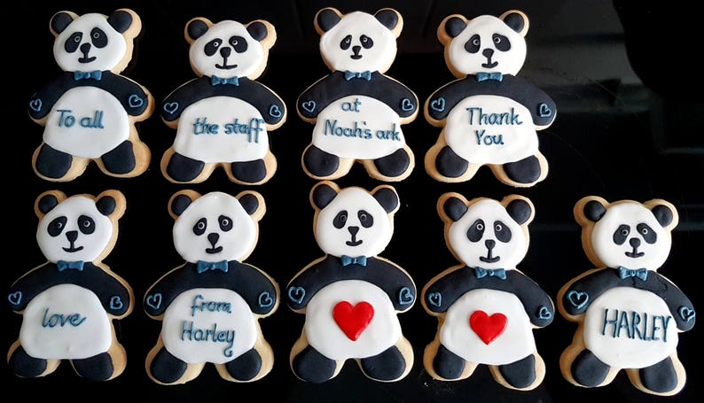 10 Pandas / Panda bears / Sweet bears / Panda cookies / Panda | Etsy