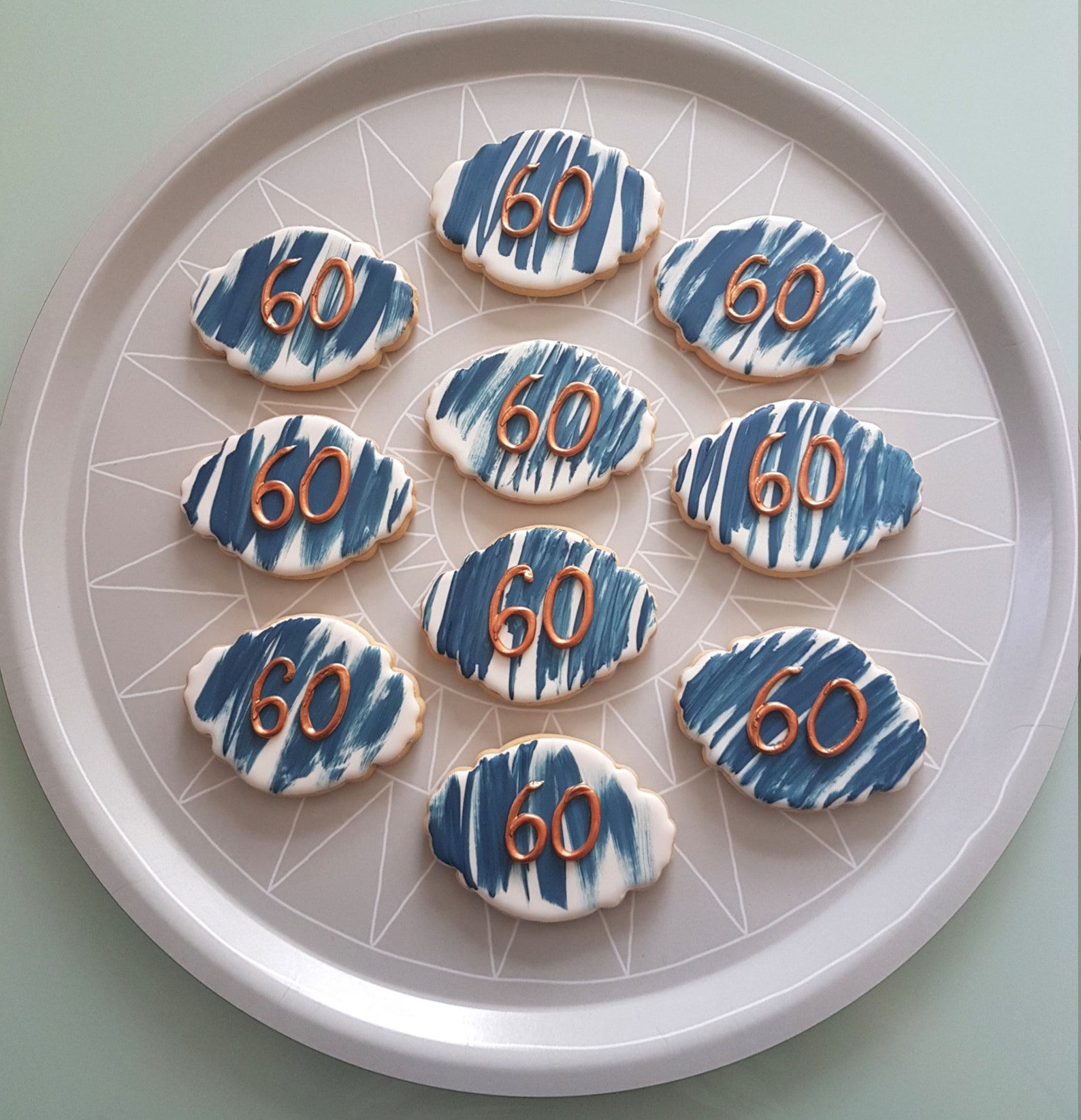 60th Birthday Cookies / 10 Biscuits With 60th / 10 Party - Etsy