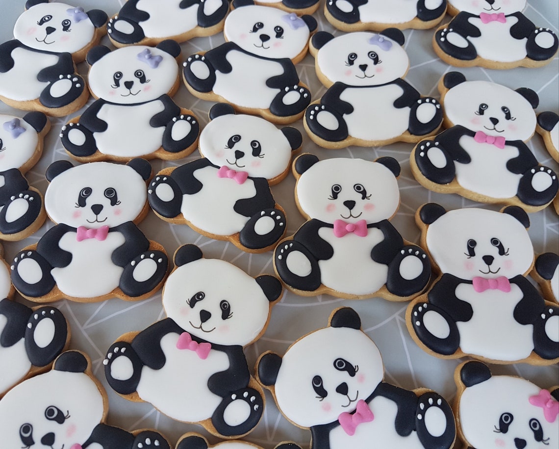 10 Pandas / Panda bears / Sweet bears / Panda cookies / Panda | Etsy