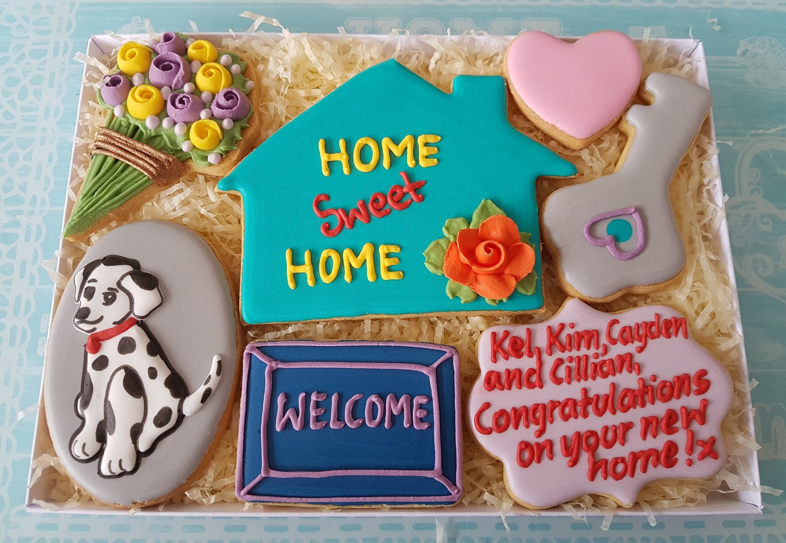 New Home Gift / Biscuits / New Home Cookies / Home Sweet Home - Etsy UK