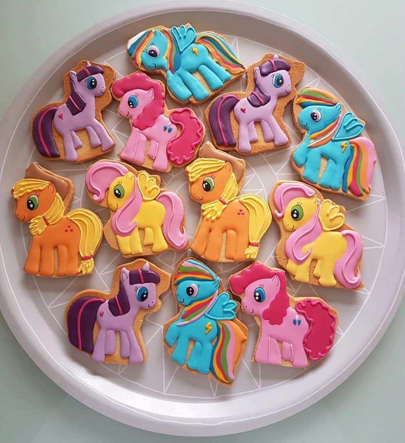 6 Little Pony Biscuits / 6 Big Little Pony Cookies / Party - Etsy UK