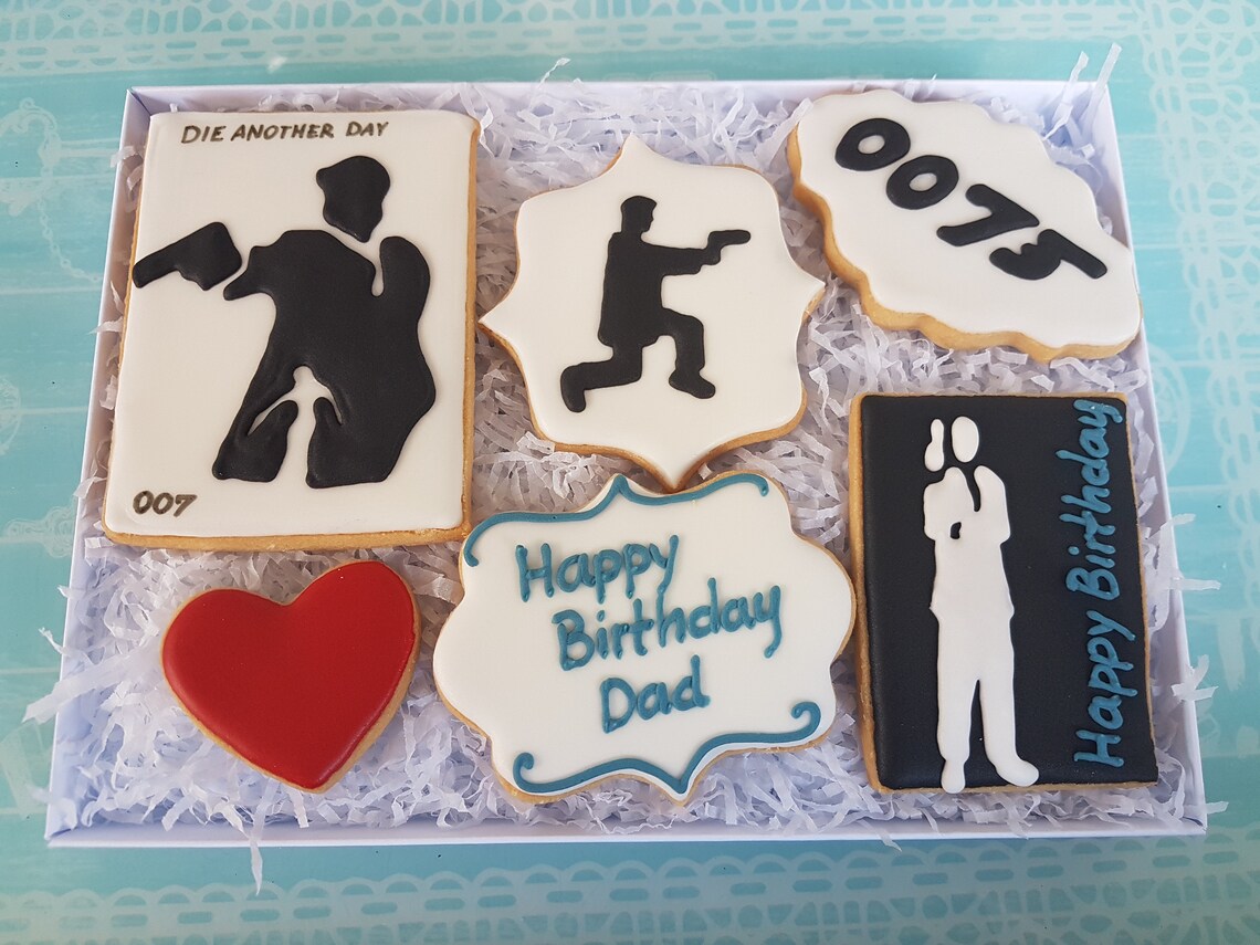 James Bond / Personalised Cookies / James Bond Birthday - Etsy UK