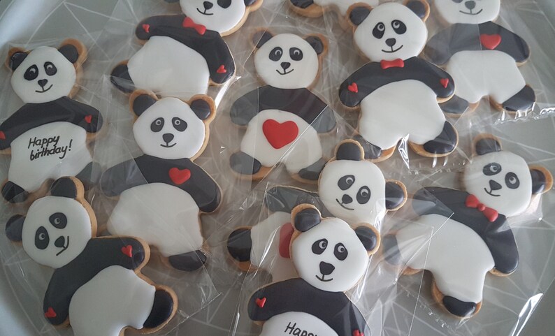 10 Pandas / Panda bears / Sweet bears / Panda cookies / Panda | Etsy