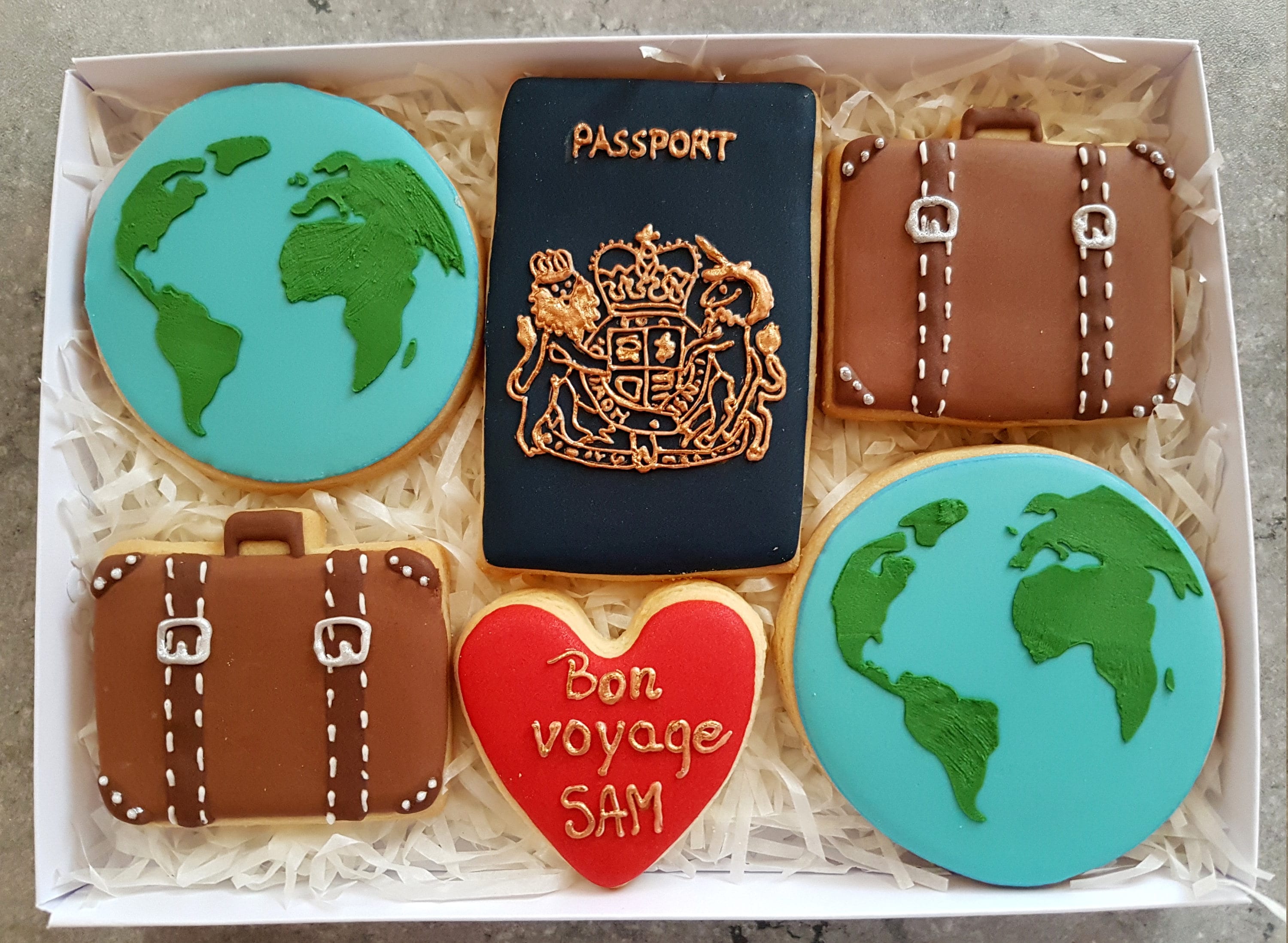 Travel Themed Cookies / Bespoke Gift Box / Bespoke Cookies / - Etsy UK