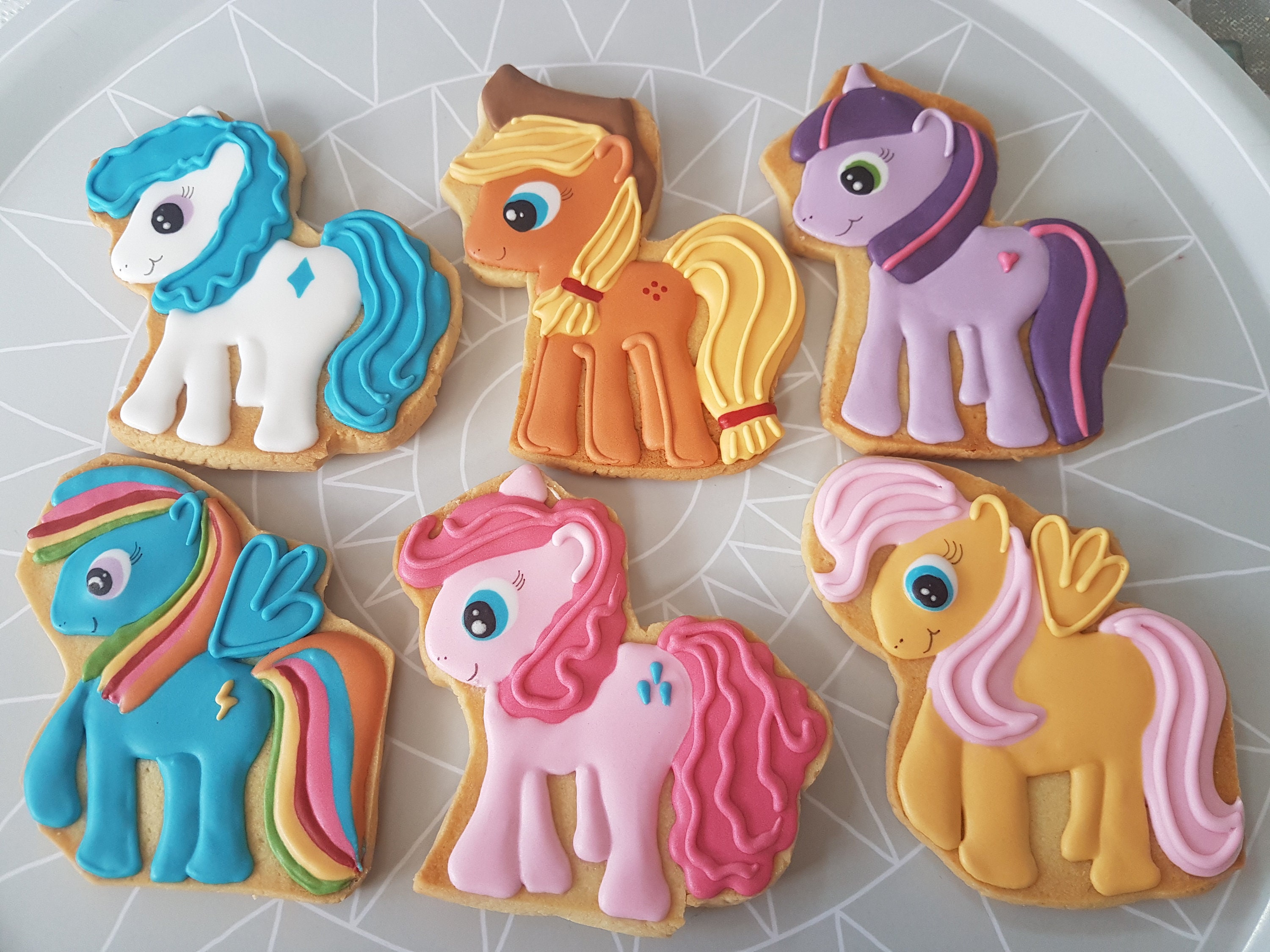 6 Little Pony Biscuits / 6 Big Little Pony Cookies / Party | Etsy