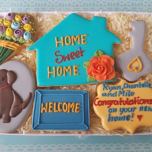 New Home Gift / Biscuits / New Home Cookies / Home Sweet Home Cookies ...