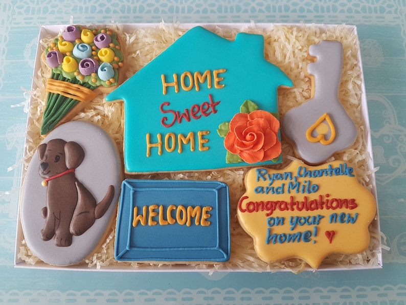 New Home Gift / Biscuits / New Home Cookies / Home Sweet Home - Etsy UK