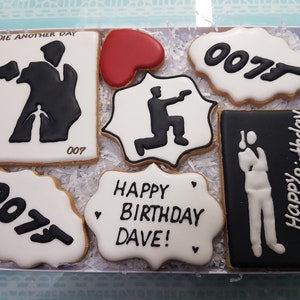 James Bond / Personalised Cookies / James Bond Birthday Cookies ...