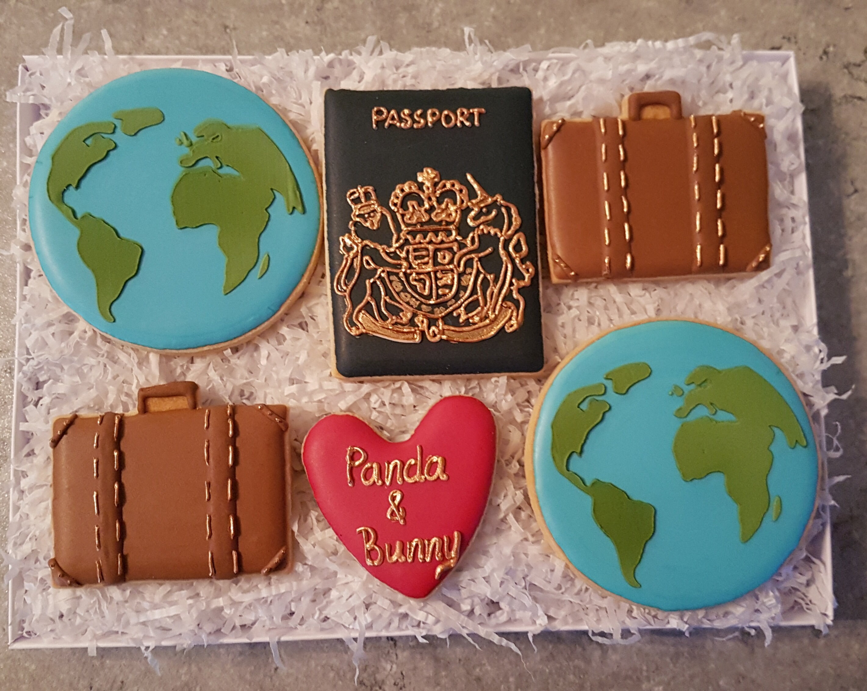 Travel Themed Cookies / Bespoke Gift Box / Bespoke Cookies / - Etsy UK