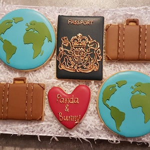 Travel Themed Cookies / Bespoke Gift Box / Bespoke Cookies / Homemade ...