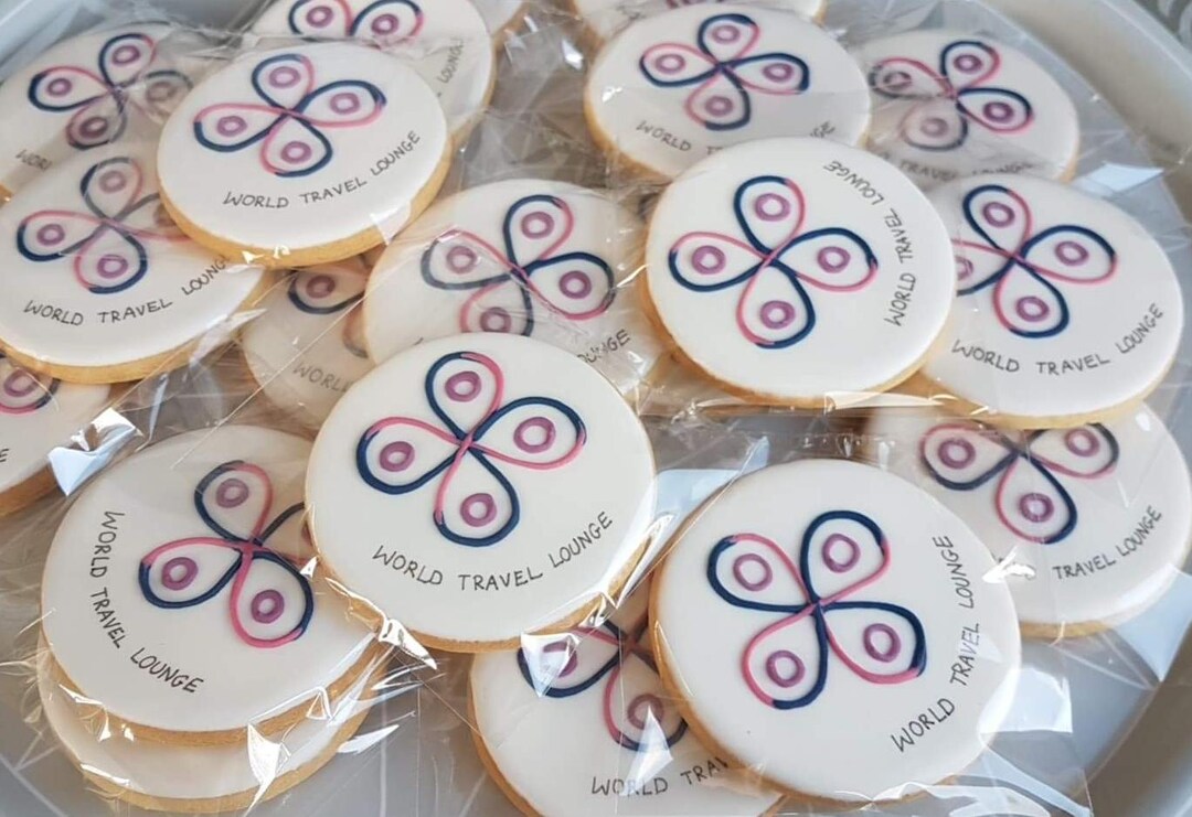 10 Logo Cookies/ Personalised Corporate Biscuits/ Bespoke Favours ...