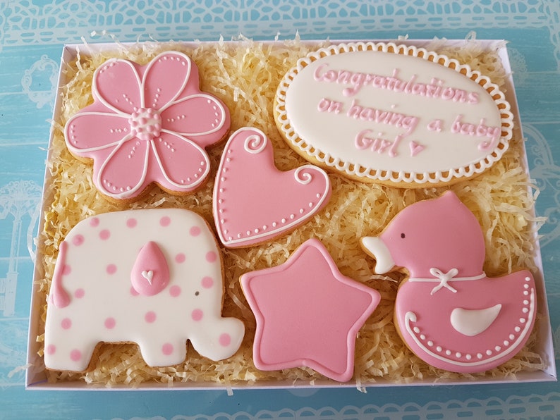 New baby cookies / Congratulations cookies / Baby girl cookies | Etsy