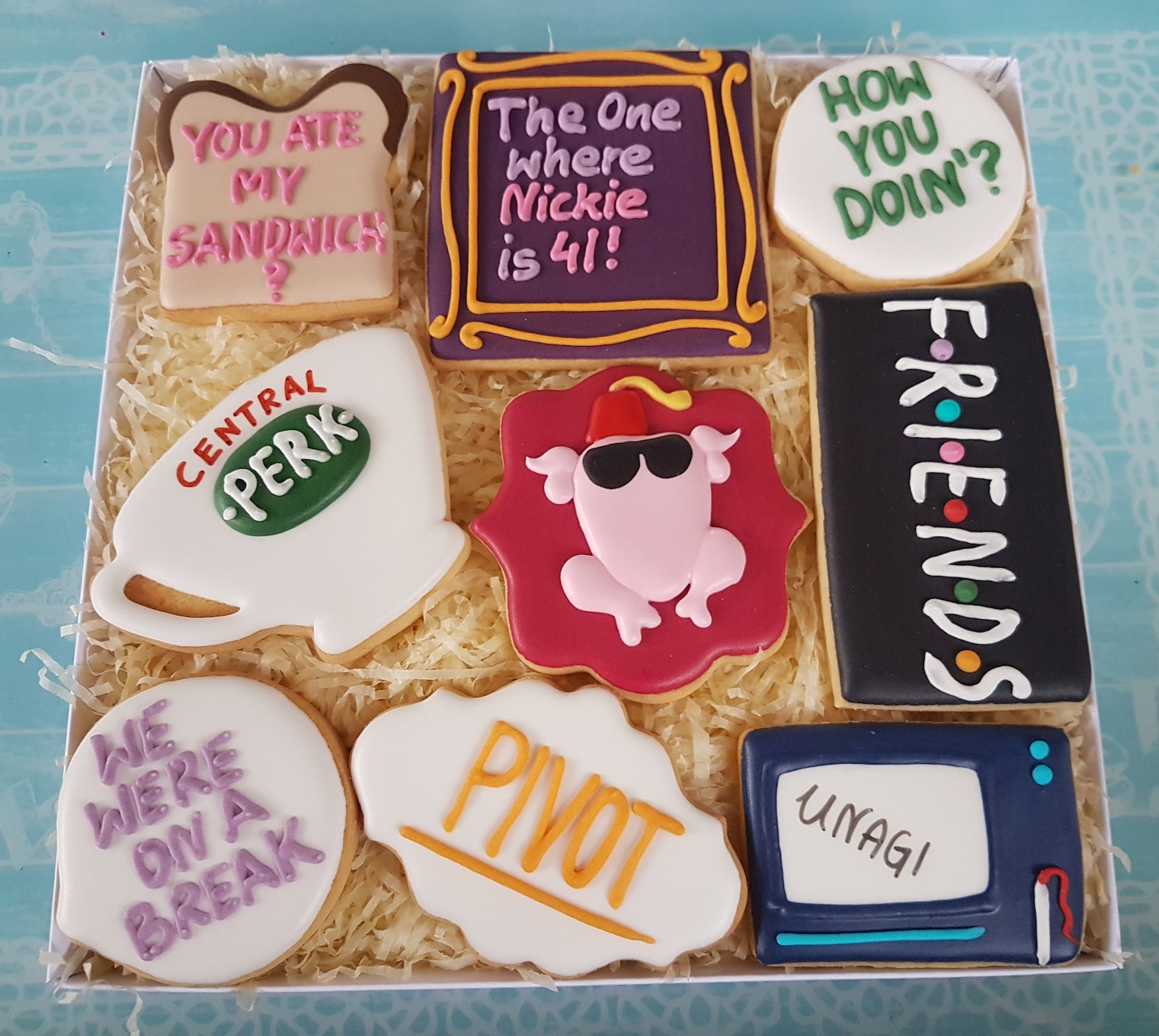 Friends TV Show Cookies /gift Box/ Personalised Biscuits/ Bespoke ...