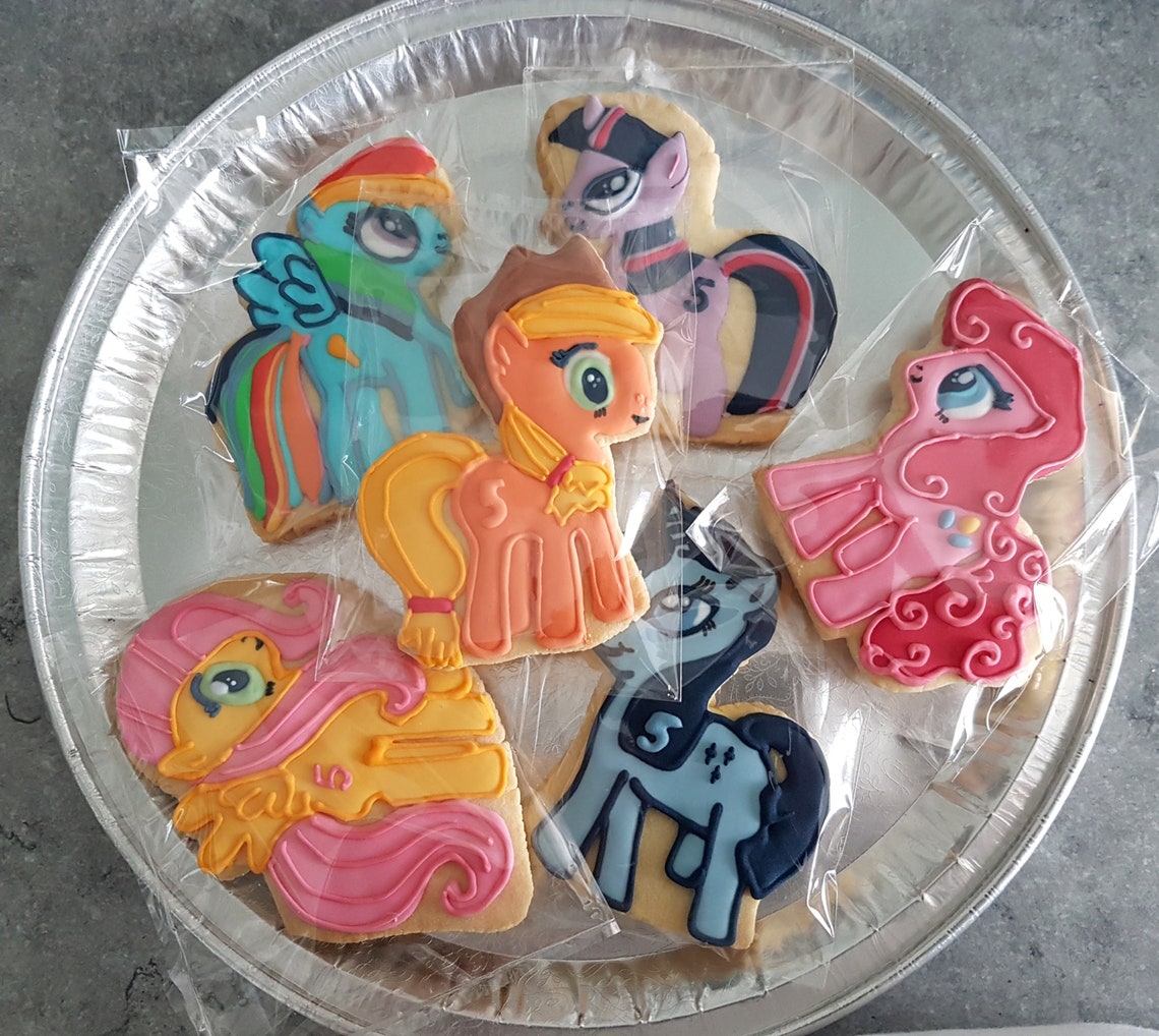 6 Little Pony Biscuits / 6 Big Little Pony Cookies / Party | Etsy