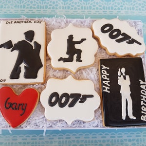 James Bond / Personalised Cookies / James Bond Birthday Cookies ...