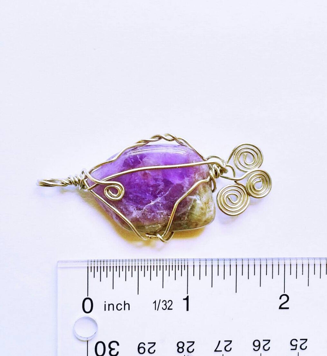 Gemstone Amethyst Wire Wrapped Crystal Stone Pendant Amethyst - Etsy