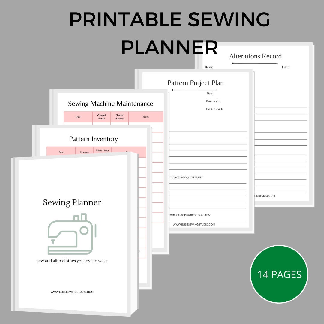 Printable Sewing Organizer for Garment Sewists - Etsy