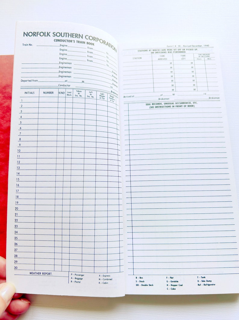 Railroad Ephemera, Vintage Train Forms, Daily Log, Conductor's Train ...