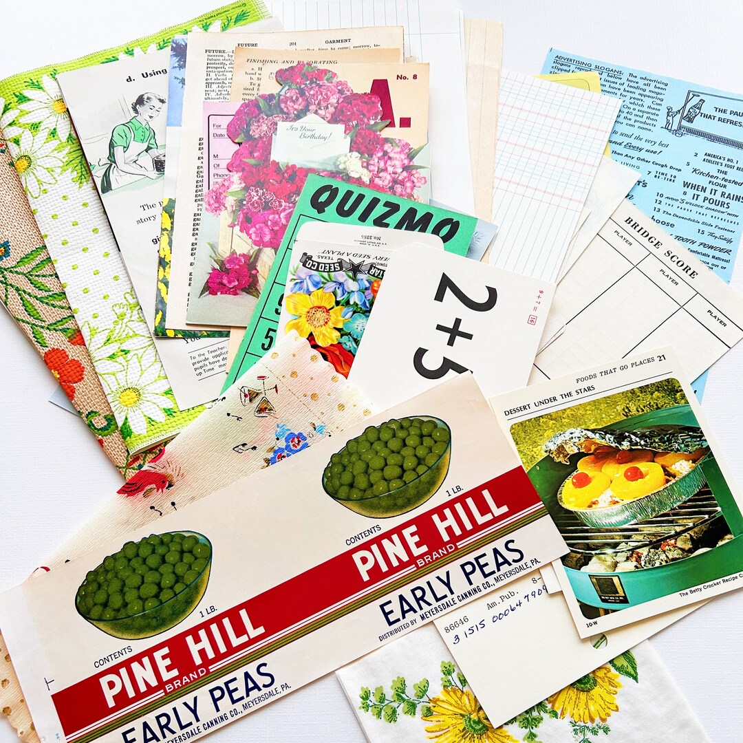 Vintage Ephemera Variety Pack, Junk Journal Ephemera, Vintage Recipe ...